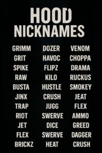 1200+ Hood Nicknames Ideas 2025 - NamesWrite