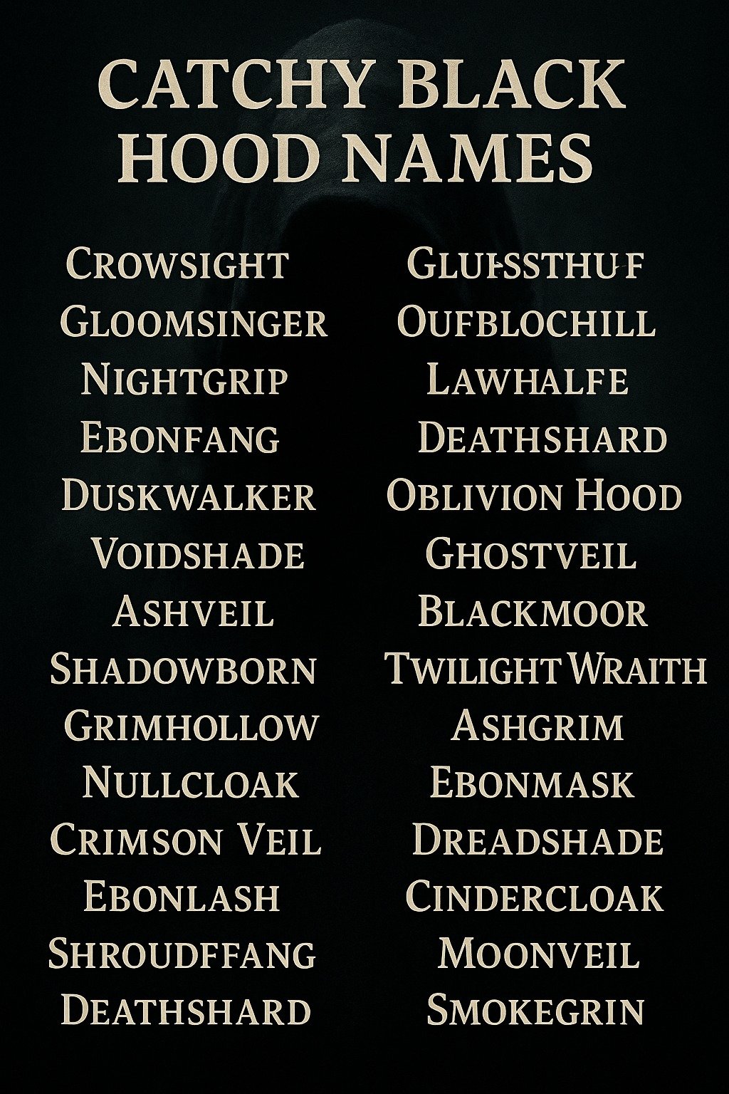 1000+ Catchy Black Hood Names 2025 - NamesWrite