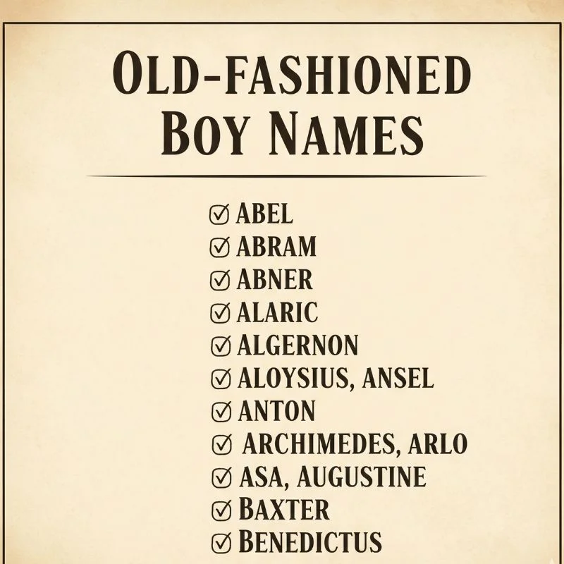 1300+ Perfect Old fashioned Baby Boy Names Vintage and Traditional