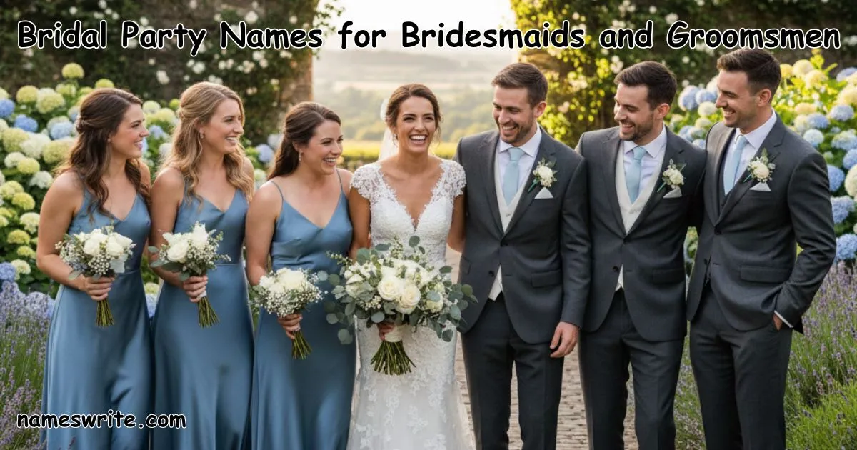 600+ Unique Bridal Party Names for Bridesmaids and Groomsmen 2025
