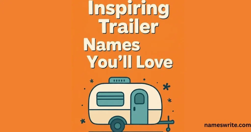 900+ Inspiring Trailer Names You'll Love 2025